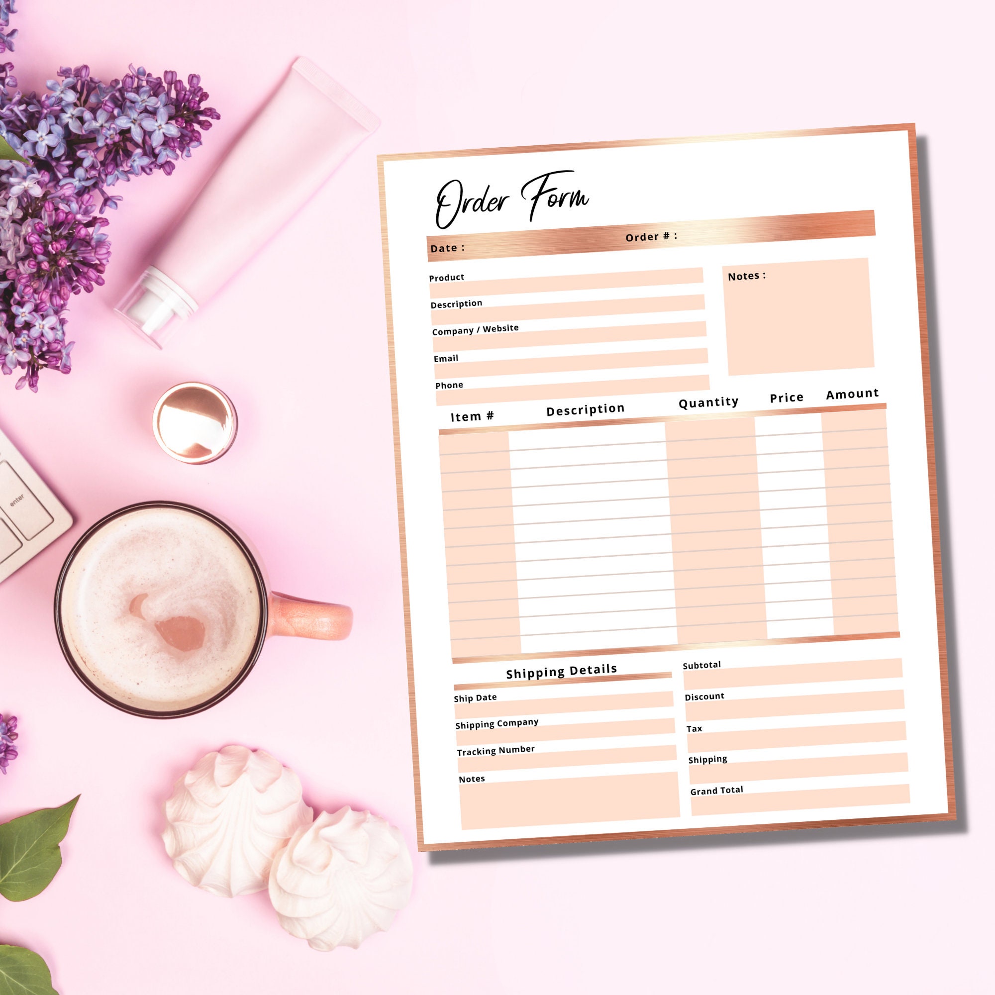 Editable Order Form Template I Custom Order Form Template I - Etsy