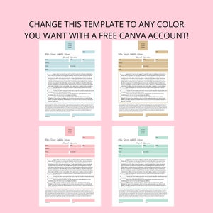 Detox Sauna Liability Waiver Form, DIY Editable Printable Canva ...