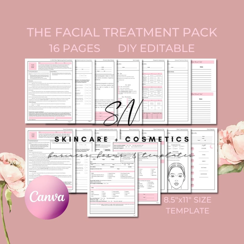 Facial Treatment Forms Client Intake & Health History Skin - Etsy