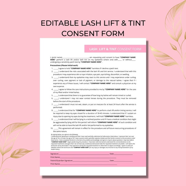 Lash Waiver Form - Etsy