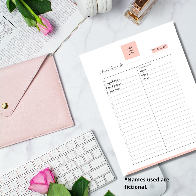 Sign-in Sheet DIY Editable Printable Canva Template Track - Etsy UK