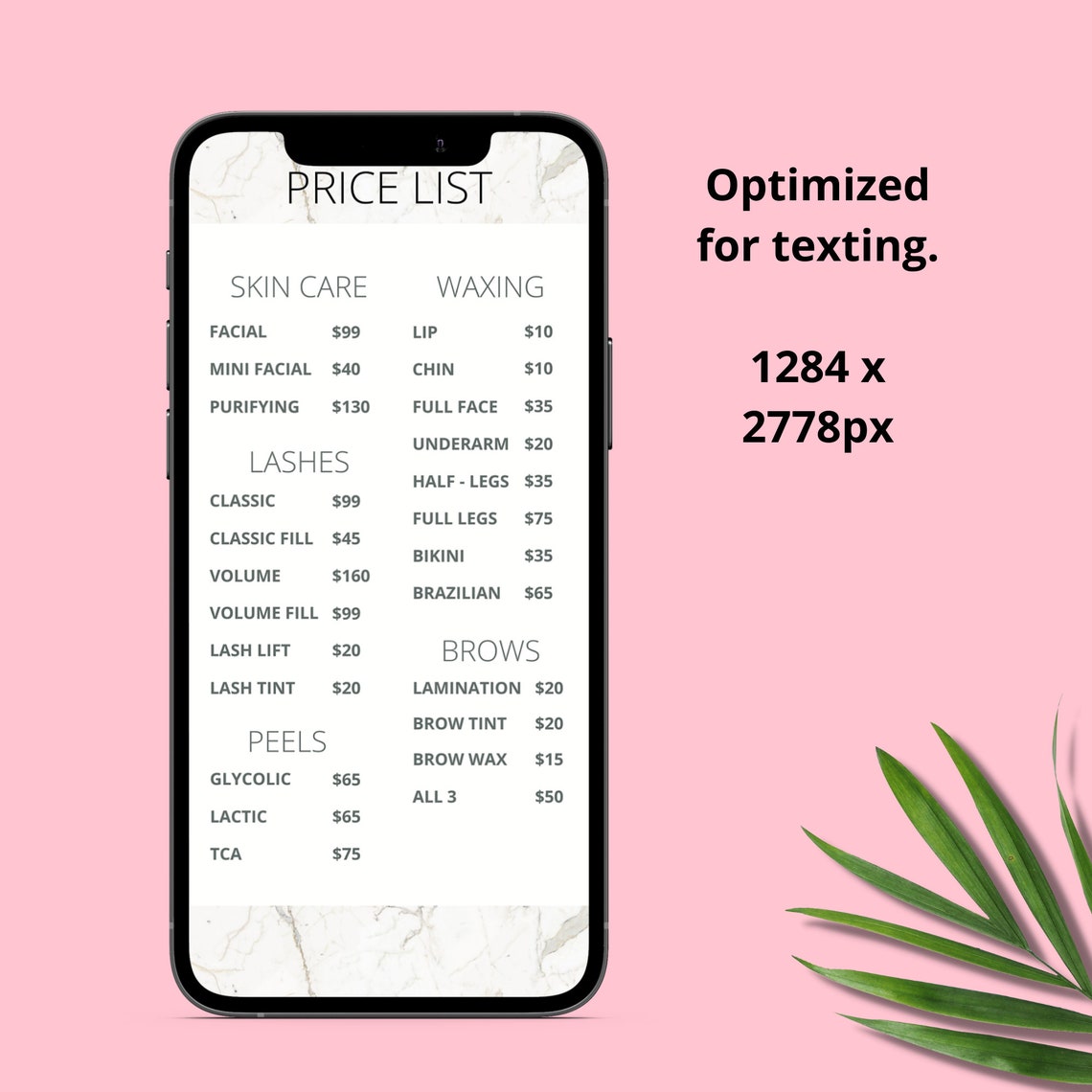 Modern Digital Business Card and Price List Design White - Etsy