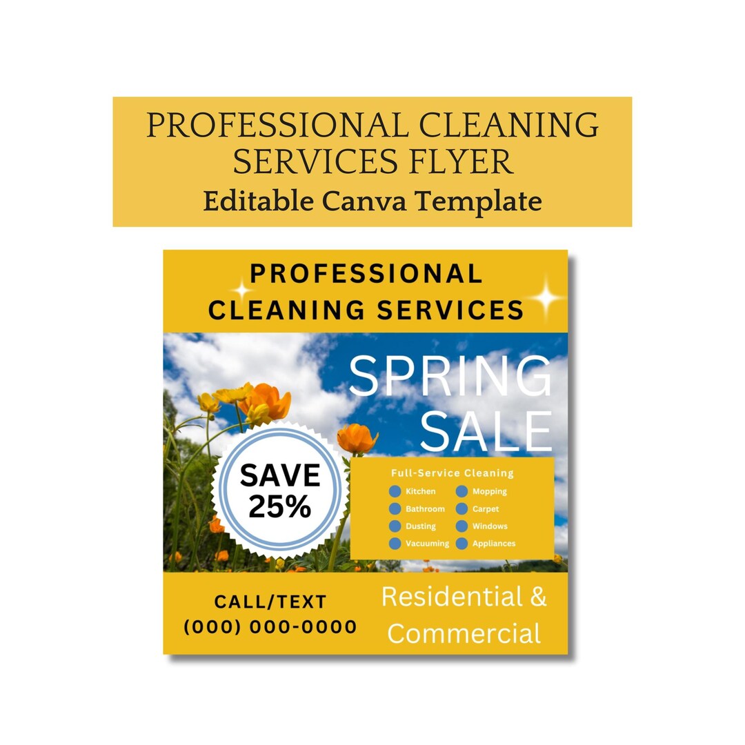 Spring Cleaning Business Flyer, Professional Cleaning Services Flyer ...