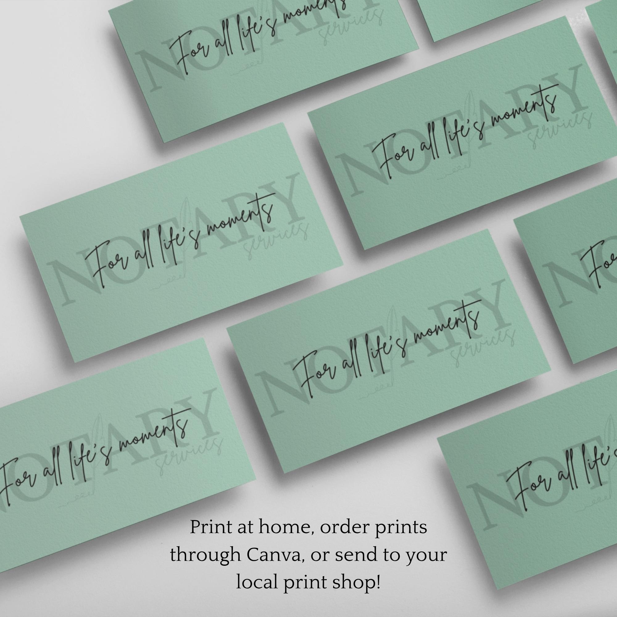Editable Notary Business Card Template, Mobile Notary Design (canva) - Etsy