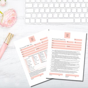 Editable Microcurrent Intake and Consent Form Template I Skin ...