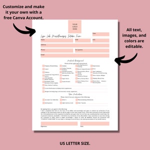 Editable Lipo Lab Mesotherapy Intake and Consent Form Template, Nurse ...