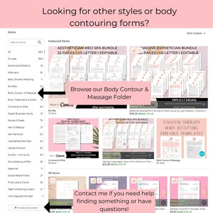 Body Contouring Pre-care and Aftercare, Editable Template, Digital ...