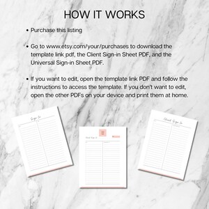 Sign-in Sheet Template, DIY Editable, Printable Pdfs, Appointment ...