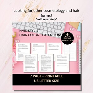 Spanish Hair Color Consultation Form I DIY Editable Printable Canva ...