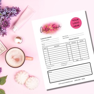 Editable Order Form Template, Custom Order Form Template, Small ...