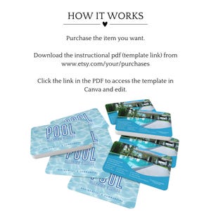 Pool Cleaning Service Business Card, DIY Pool Business Card, Pool ...