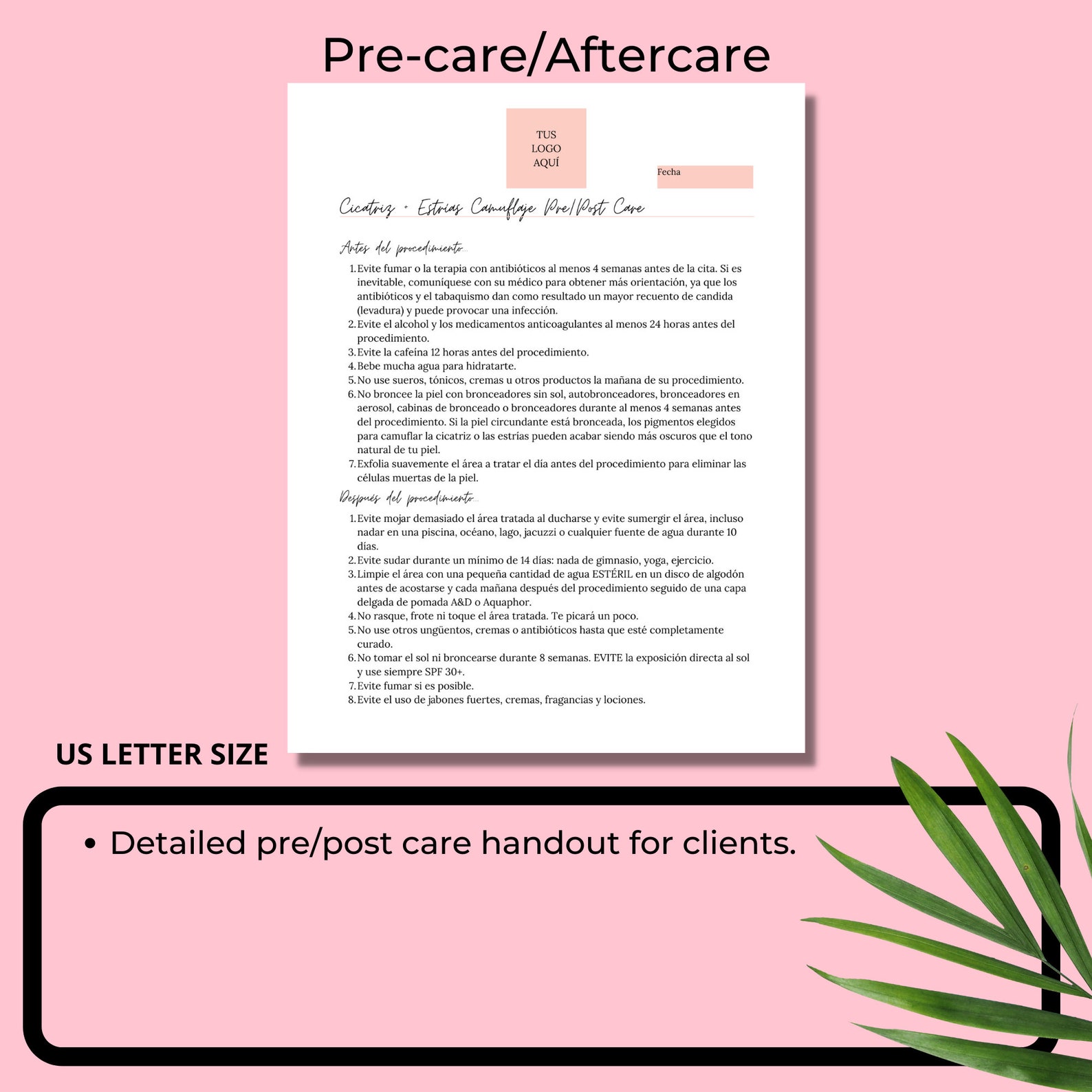 Editable Scar & Stretch Mark Camouflage Forms in English and - Etsy