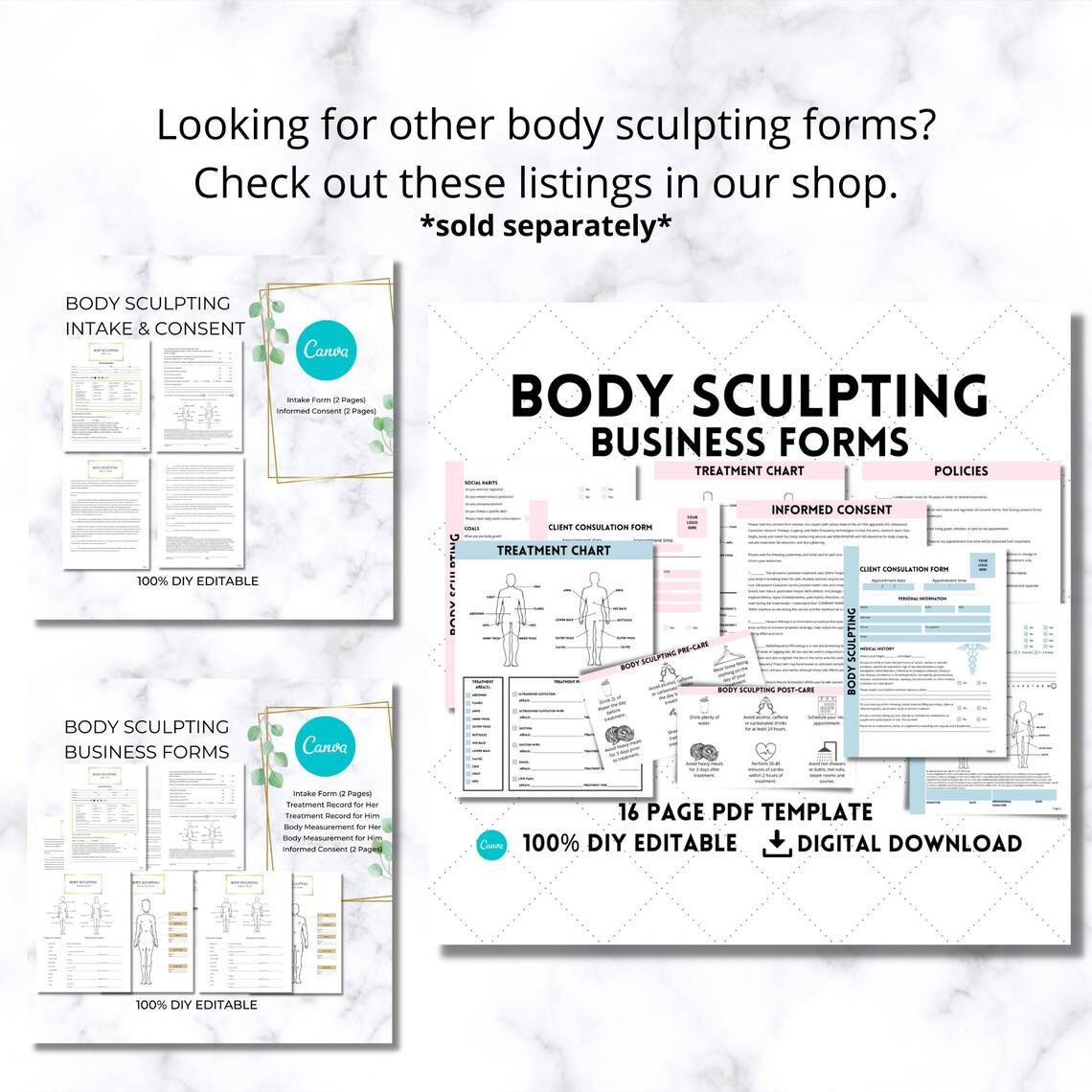 Editable Body Measurement Tracking Form for Body Contouring & | Etsy