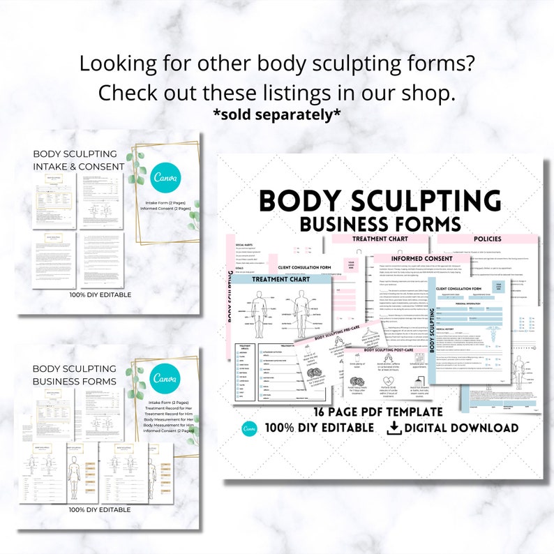Editable Body Measurement Tracking Form for Body Contouring & | Etsy