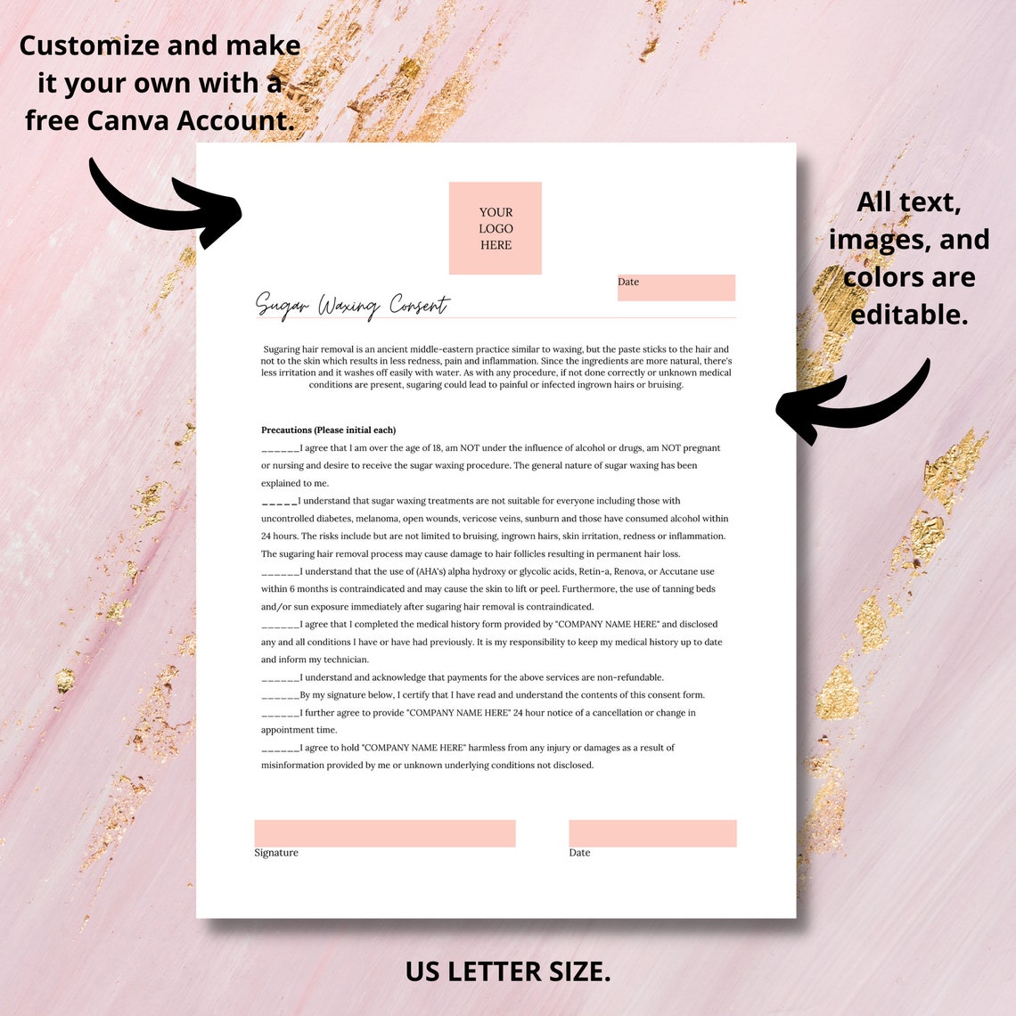 Sugaring Consent Forms I Consultation/intake Consent - Etsy