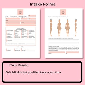 Editable Scar & Stretch Mark Camouflage Forms in English With Textable ...