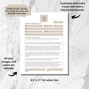 General Treatment Liability Waiver, Printable 1 Page PDF, Business Form ...