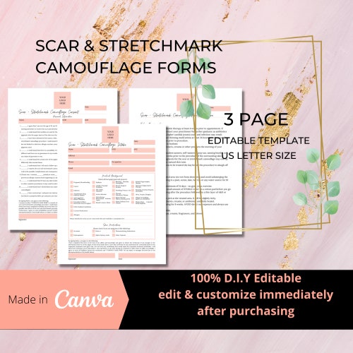 Editable Digital Scar and Stretchmark Camouflage Tattoo - Etsy