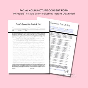 Facial Acupuncture Consent Form, Fillable Acupuncture Consent ...