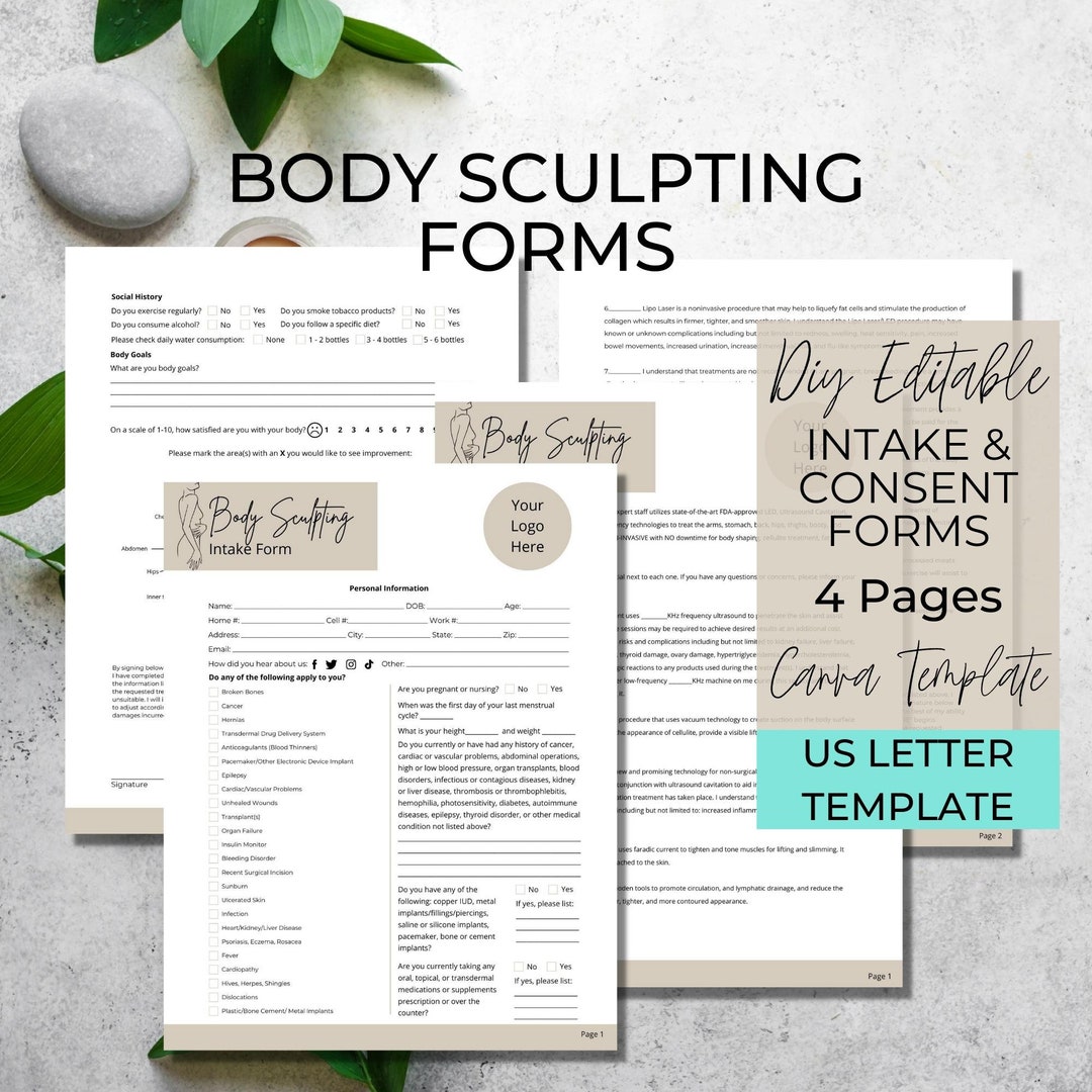 Body Sculpting Business Forms, Ultrasound Cavitation, Lipo Laser, Wood ...