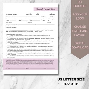 Vajacial Consent Form Template, Intimate Skincare (canva Editable) - Etsy
