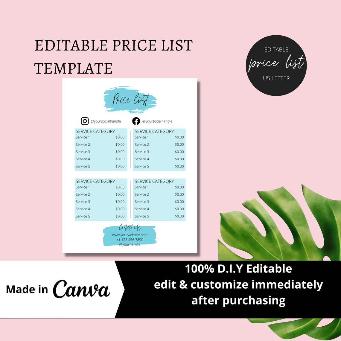 Editable Esthetician Price List Printable Menu Template Spa - Etsy