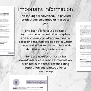 Employee Confidentiality Agreement, 3 Pages, Editable Canva Template ...