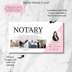 Notary Business Templates Notary Business Card Design Notary Social ...