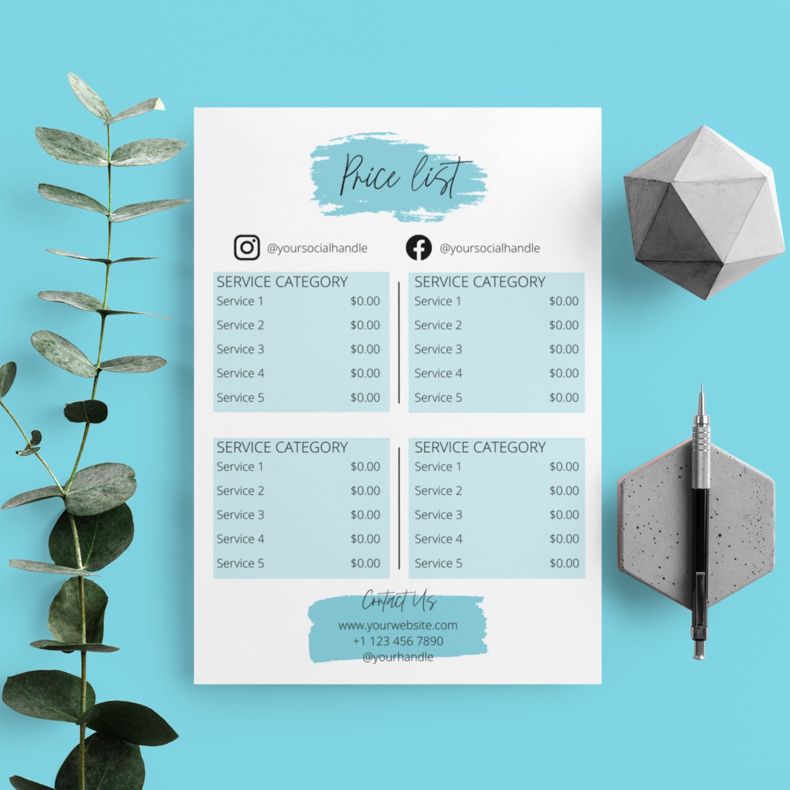 Editable Esthetician Price List Printable Menu Template Spa - Etsy