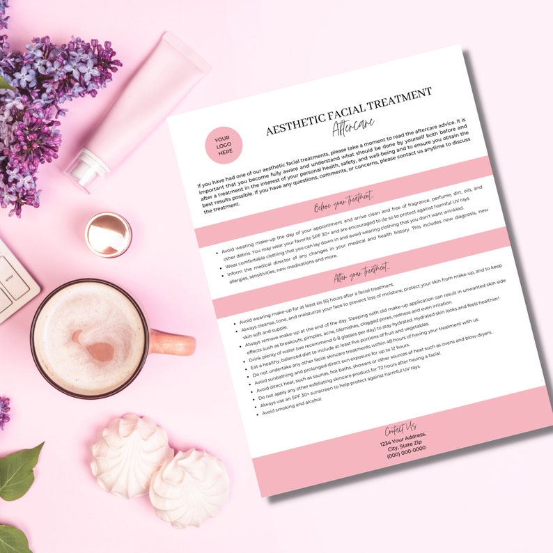 Aesthetic Facial Treatment Consent Form Editable Template - Etsy