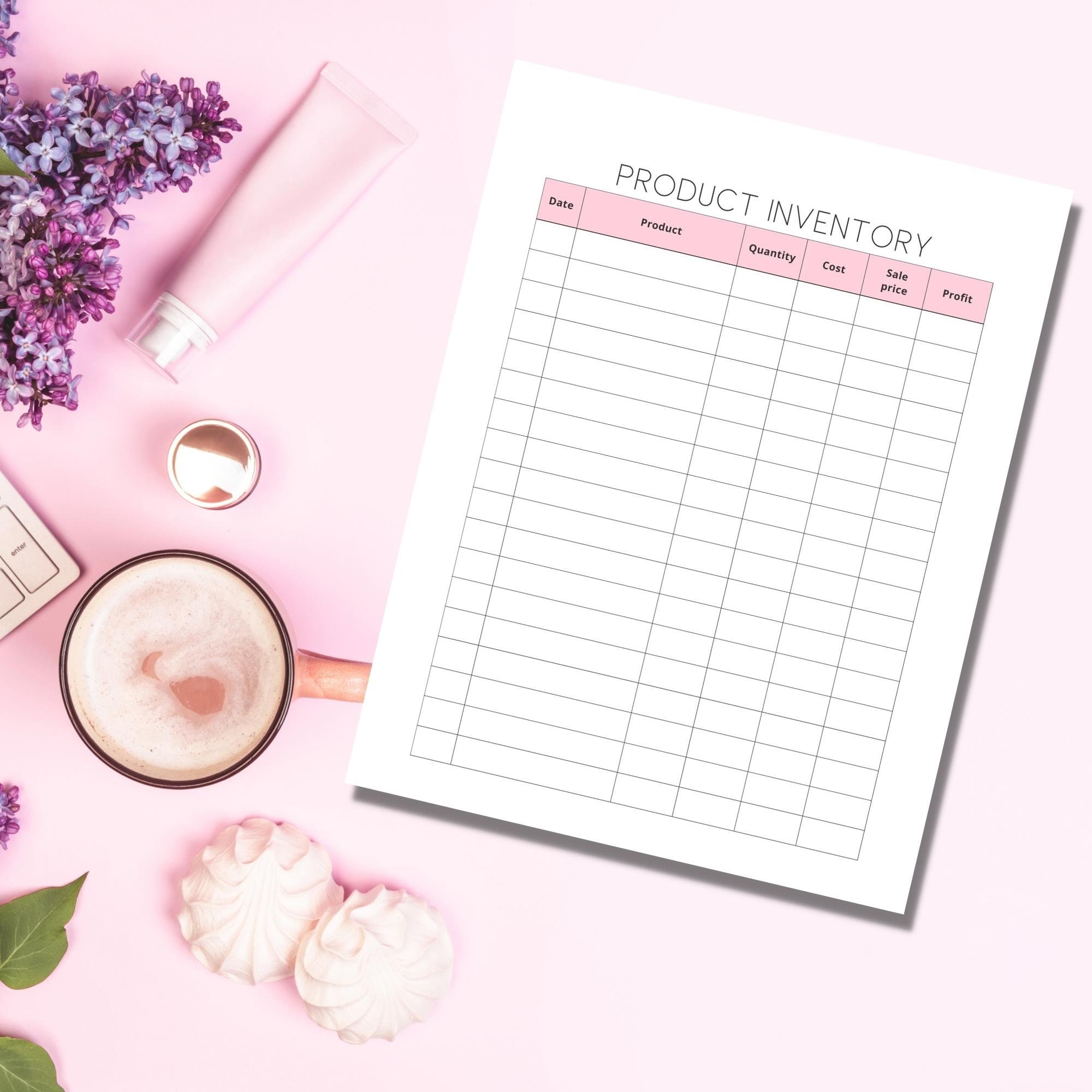 Editable Product Inventory Sheet, Small Business (printable PDF) - Etsy