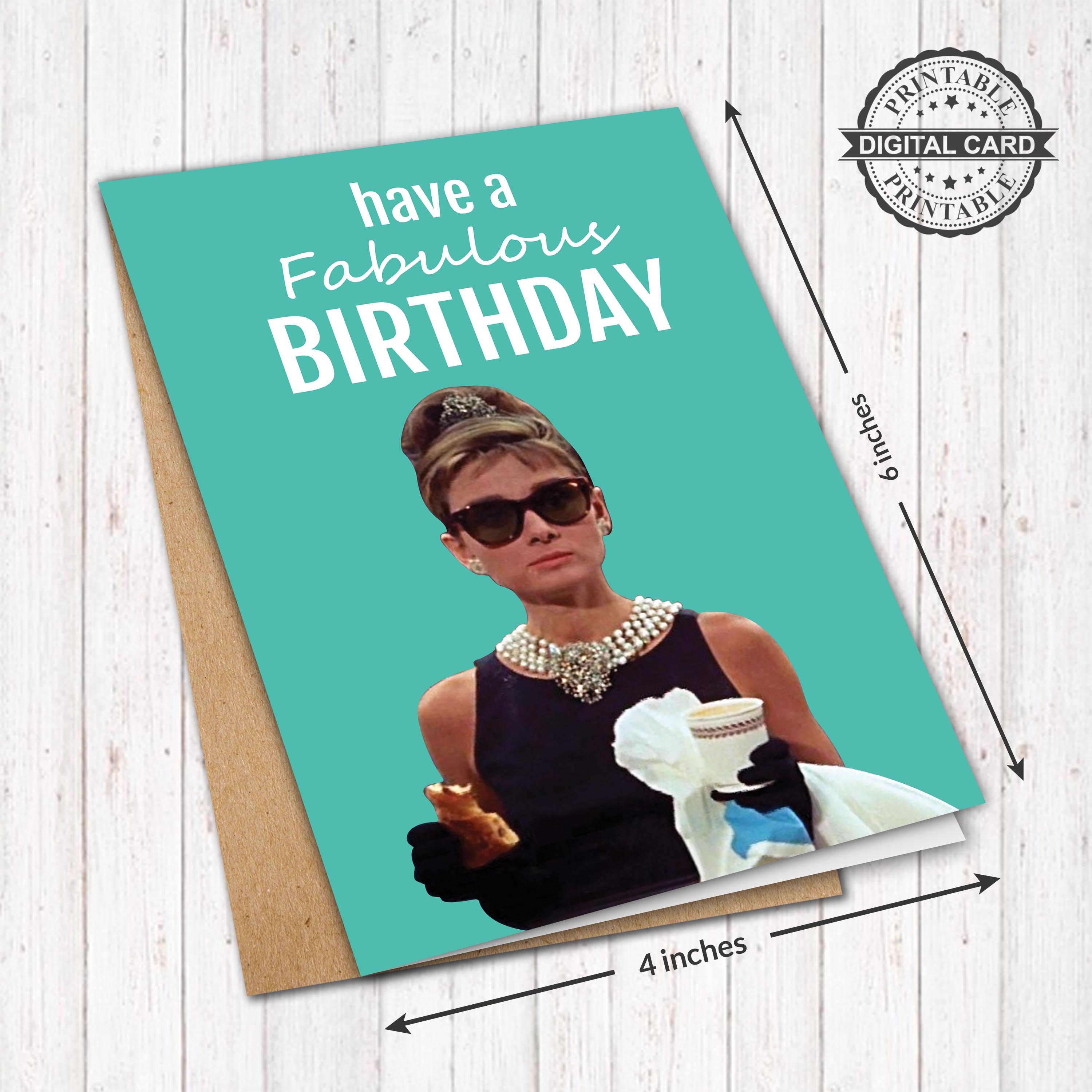 Audrey Hepburn Birthday Card