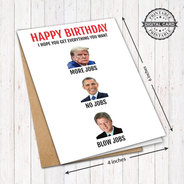Printable Trump Card - Etsy