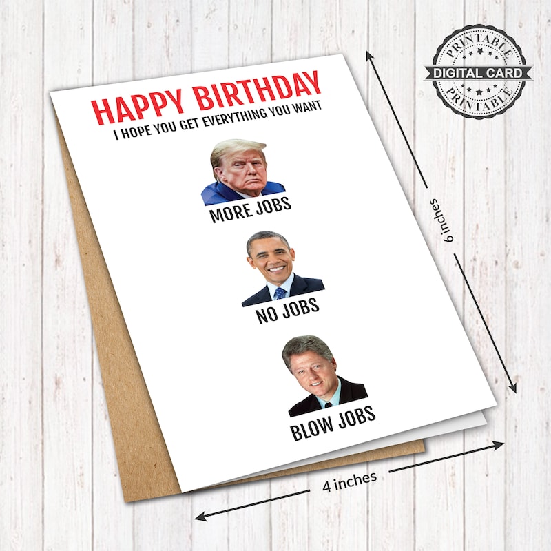 Funny Political Card - Etsy