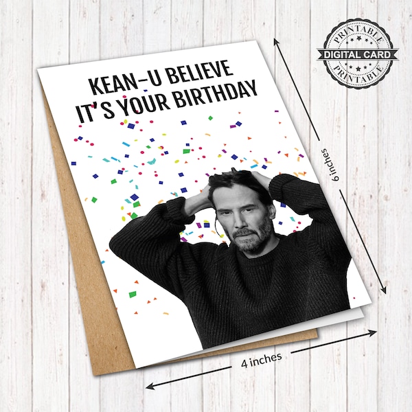 Keanu Reeves Card - Etsy