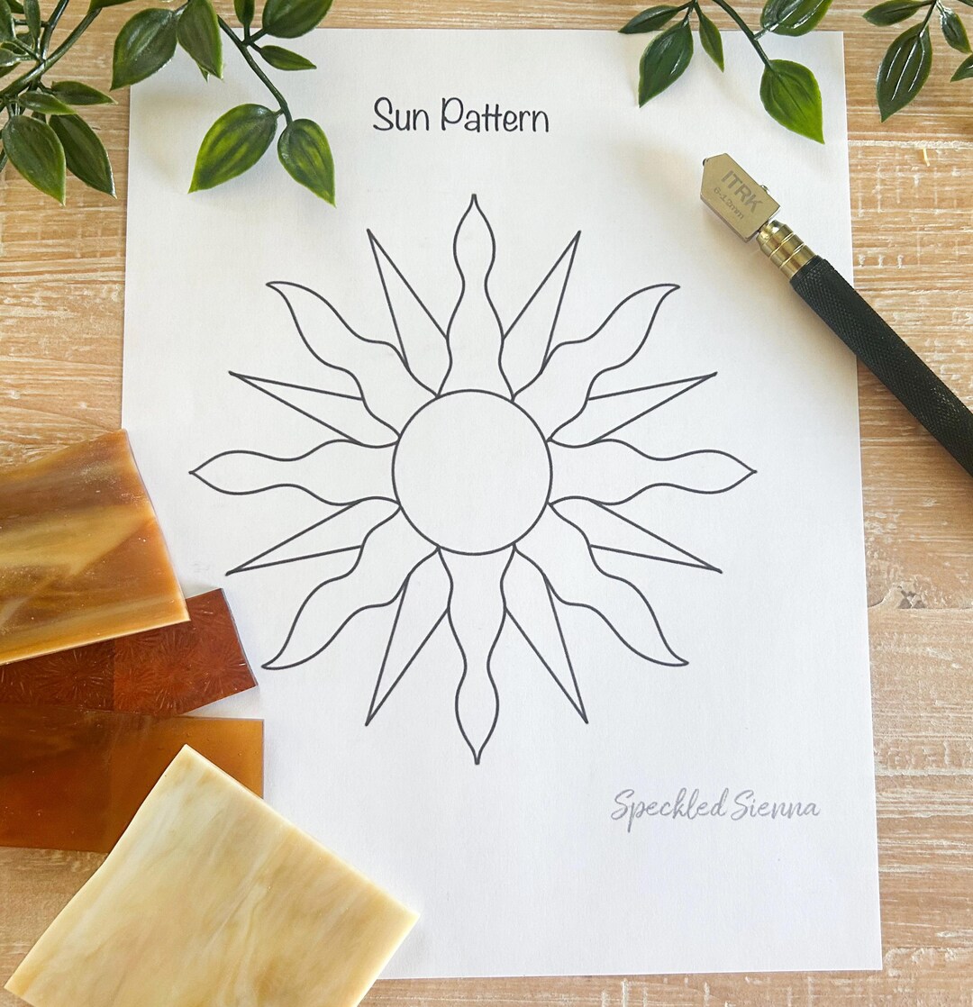 Digital Download- Sun Stained Glass Pattern- Hobby + Commercial Use ...