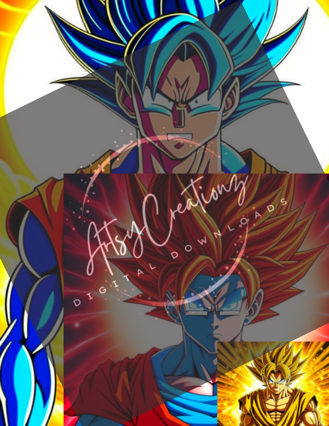Evolution of Goku, Kids Room Poster Digital Print Instant Download - Etsy