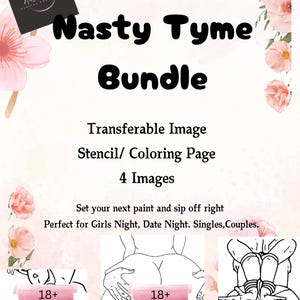 Nasty Tyme Bundle/ Adults Only Xxx/ Naughty Sip and Paint Canvas ...