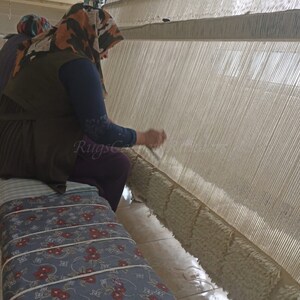 Home Decor Grid Pattern Tulu Rug, 100% Wool, Handmade Cream Checkered ...