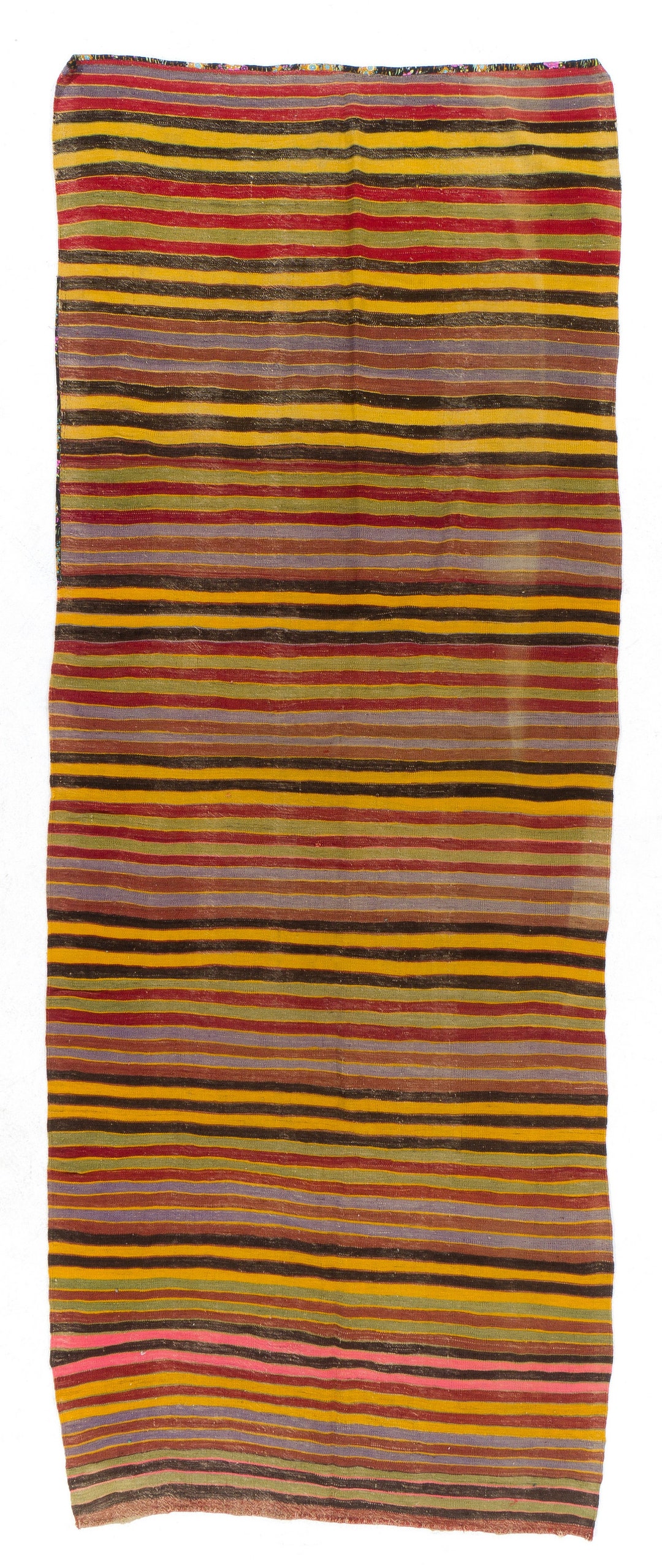 4.6x12.2 Ft Hand-woven Vintage Central Anatolian Kilim flat-weave, All ...