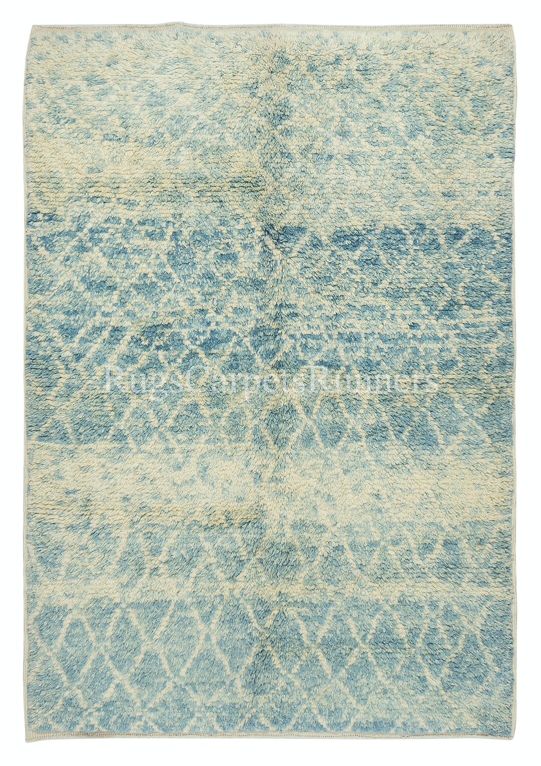 Custom Moroccan Berber Handmade Rug Made of 100% Wool. Modern Tulu ...