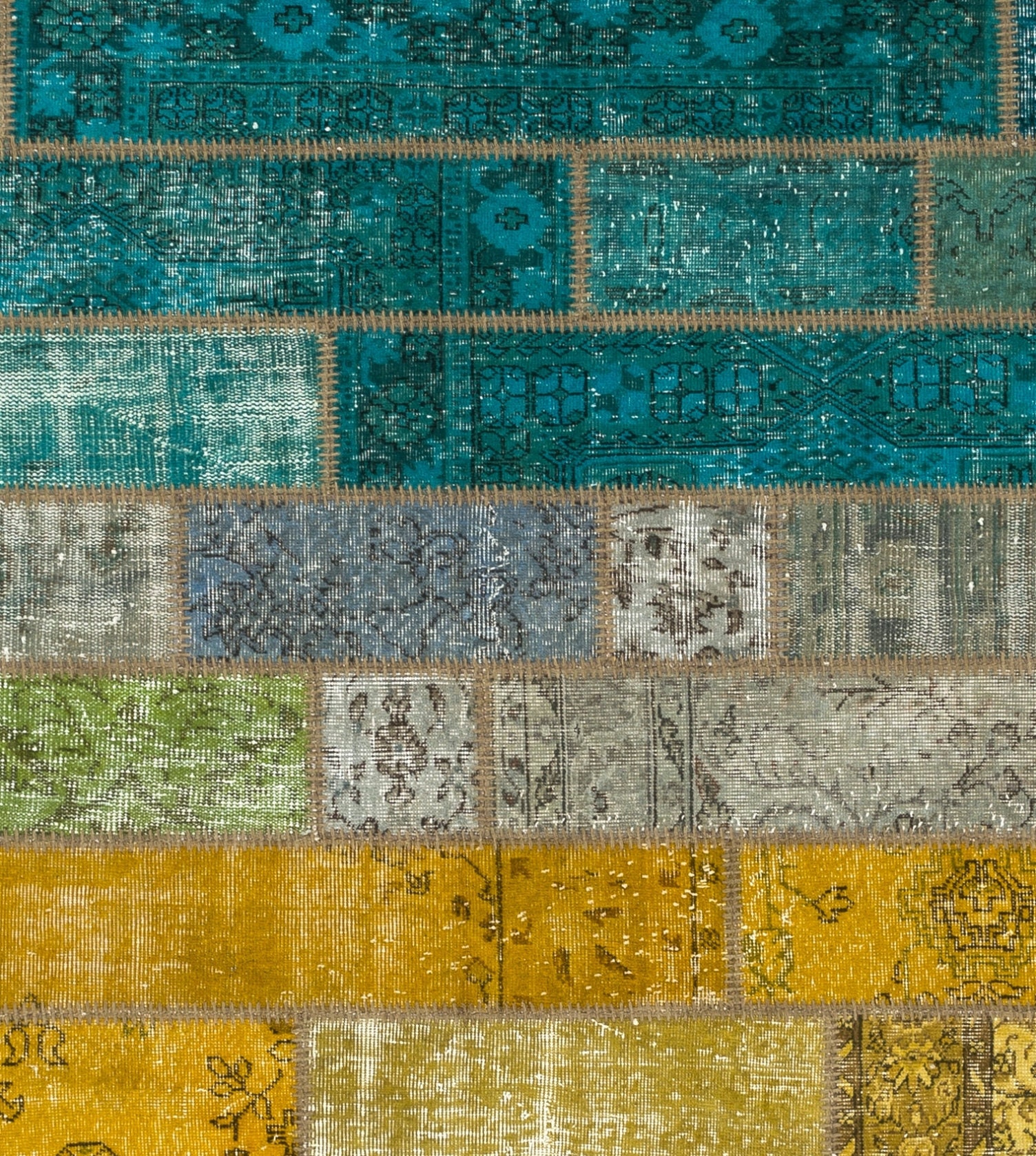 Contemporary Handmade Patchwork Rug, Colorful Wool and Cotton Turkish ...