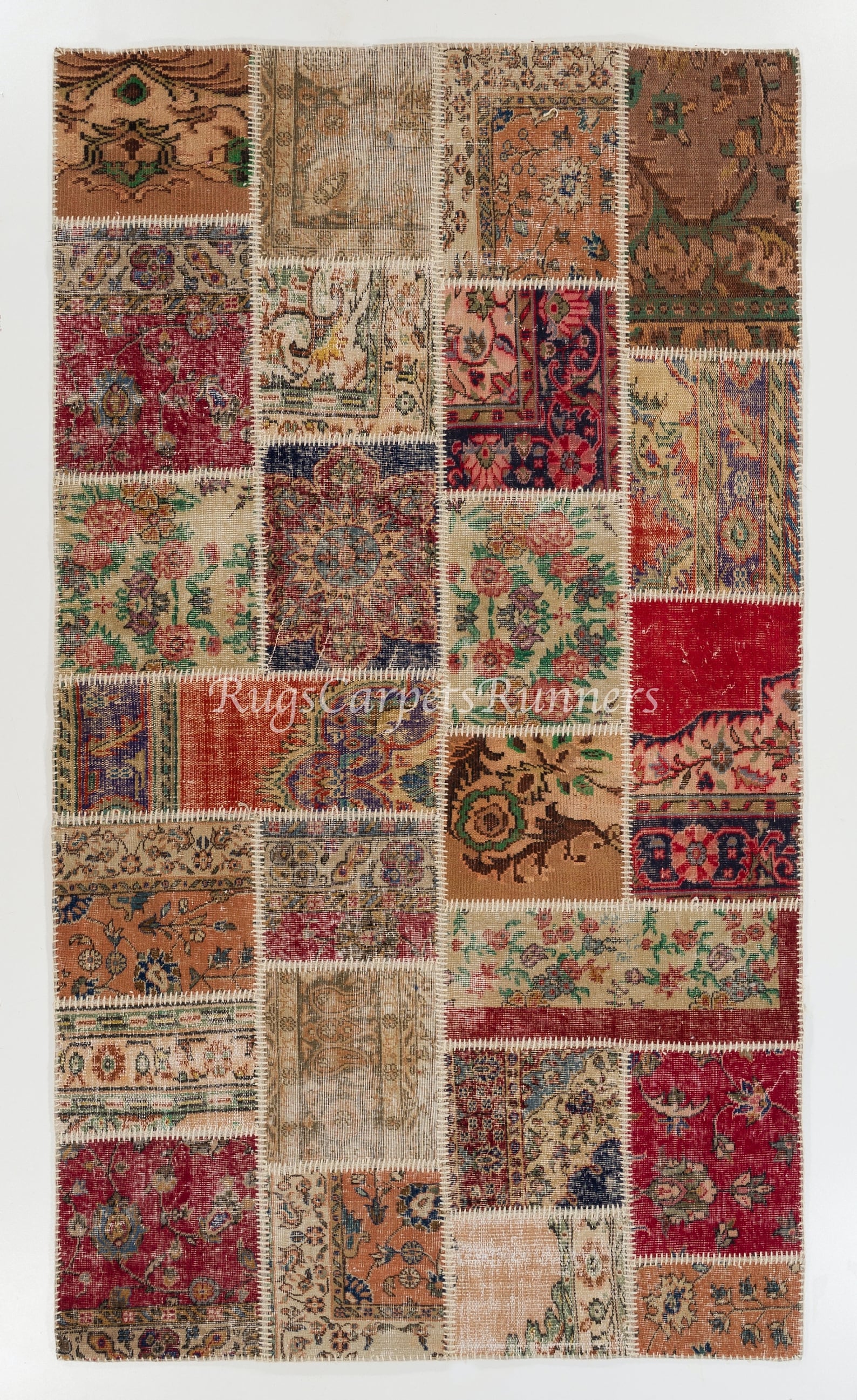 Handmade Patchwork Rug. Modern Turkish Carpet. Custom Options Available ...
