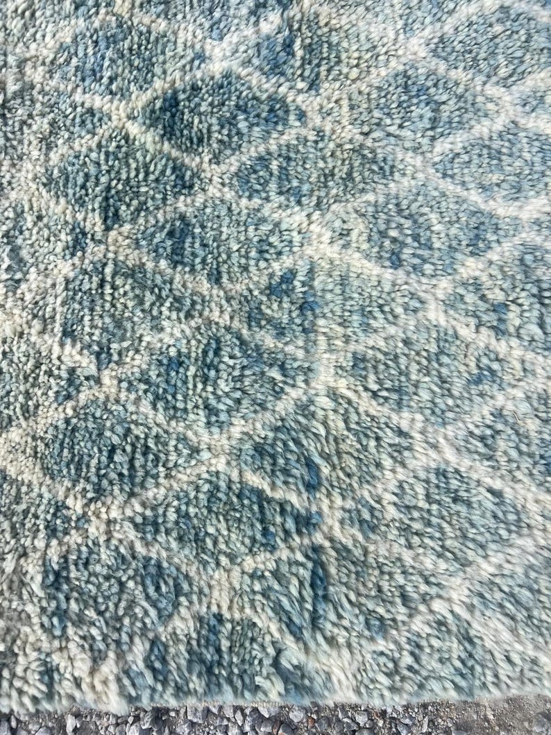 Custom Moroccan Berber Handmade Rug Made of 100% Wool. Modern Tulu ...