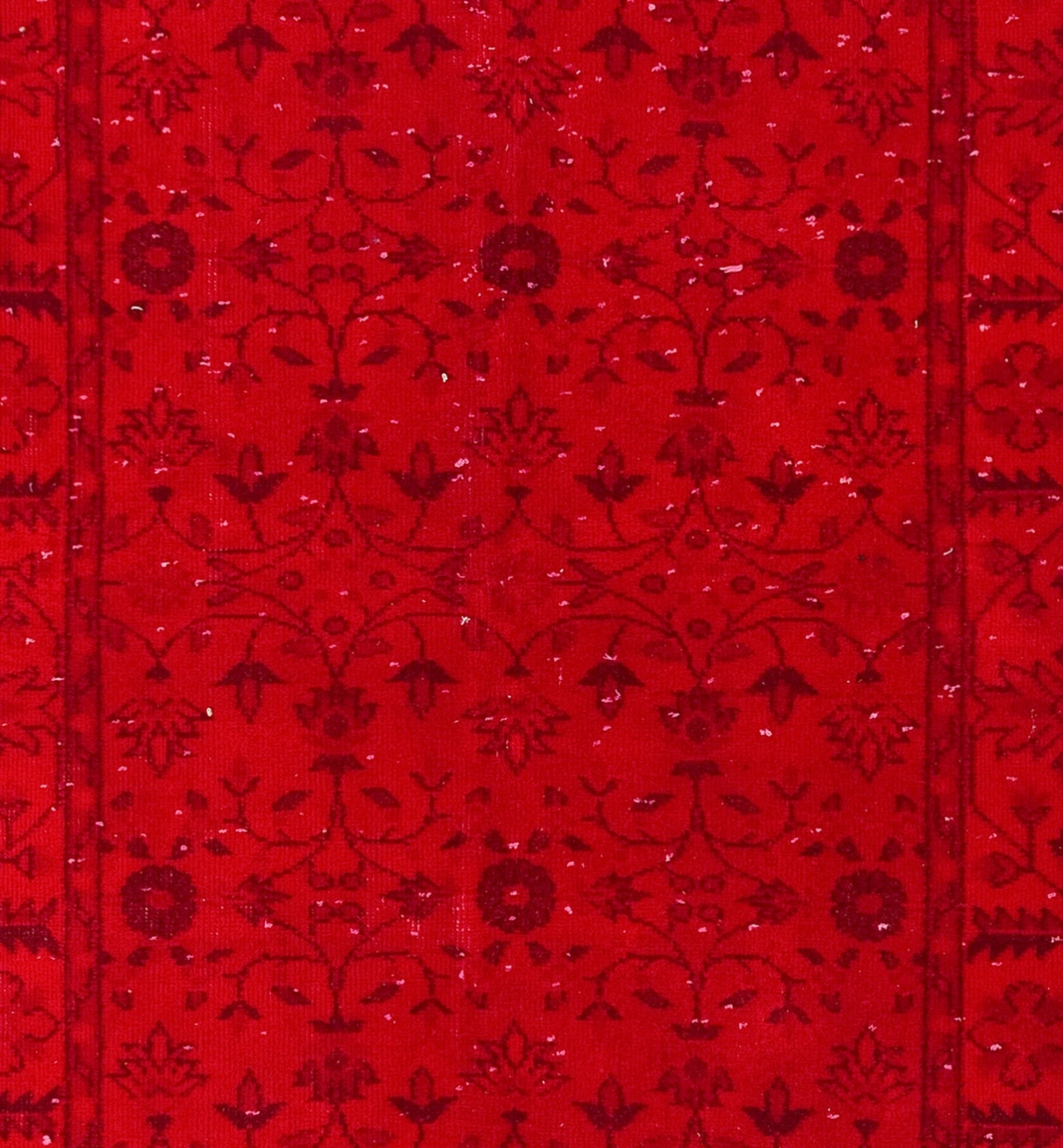 3.9x6.9 Ft Handmade Vintage Turkish Rug Redyed in Red Ideal - Etsy