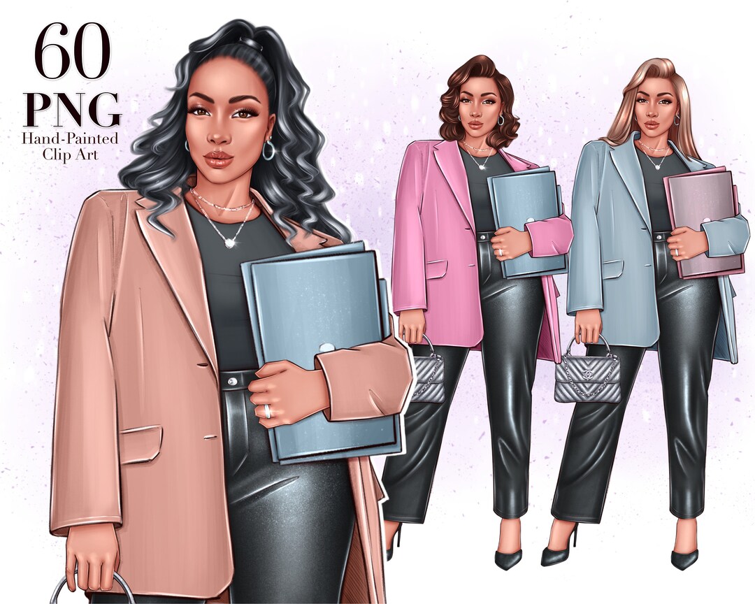 Girl Boss Clipart, Fashion Girl Clipart, Street Fashion Girl, Fashion ...