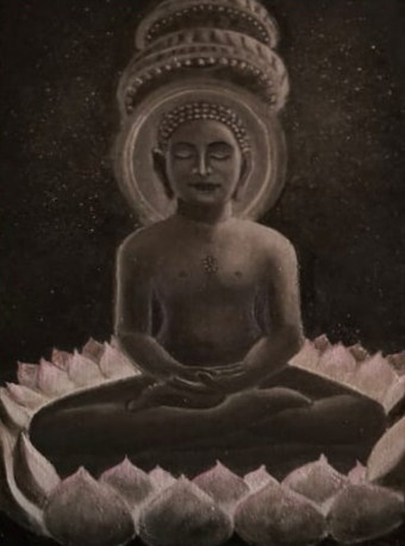 Lord Shri Mahaveer Ji Portrait orignal Hand Made Oil Painting - Etsy