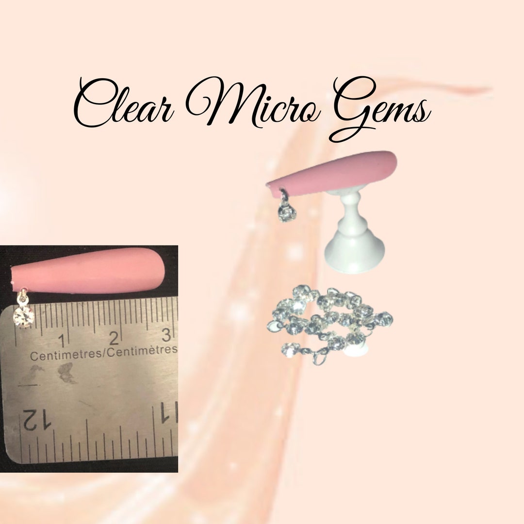 Clear Micro Gems | Nail Piercings | Nail Jewelry | Nail Gems | Nail ...