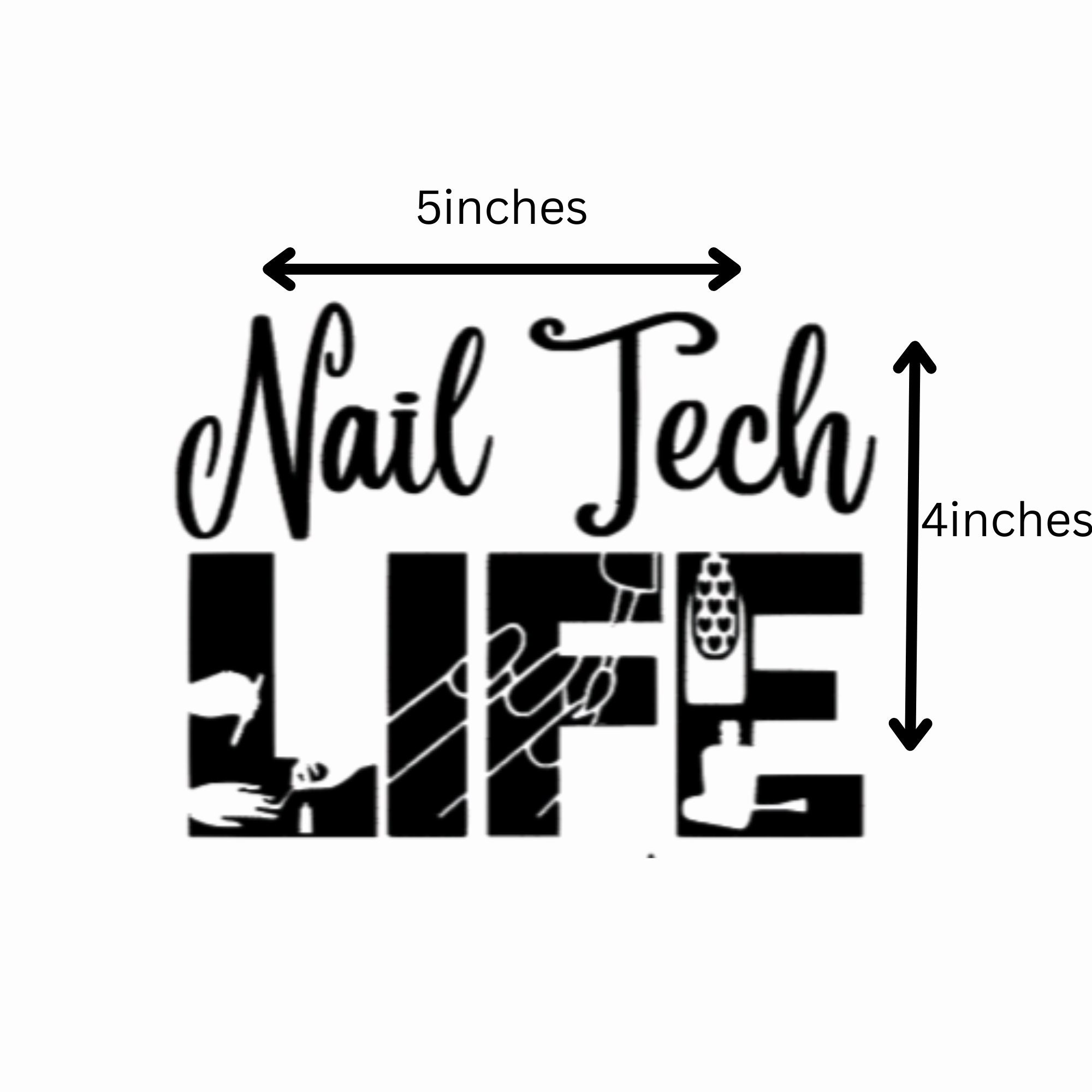 Nail Tech Life- Car Stickers - Vinyl Decals - Tik Tok Sticker - Cool ...