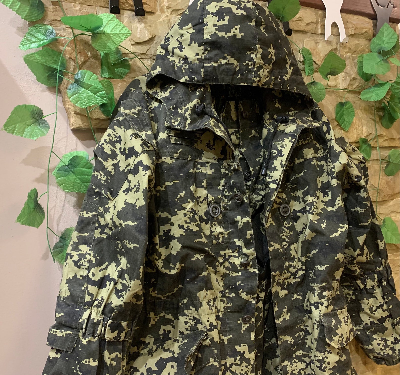 Ukrainian Camouflage Hooded Suit Military Combat Jacket and | Etsy